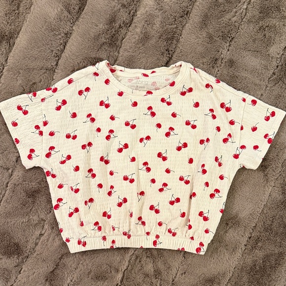 bcg | Shirts & Tops | Bcg Kids Cherry Print Tee Red And Cream | Poshmark